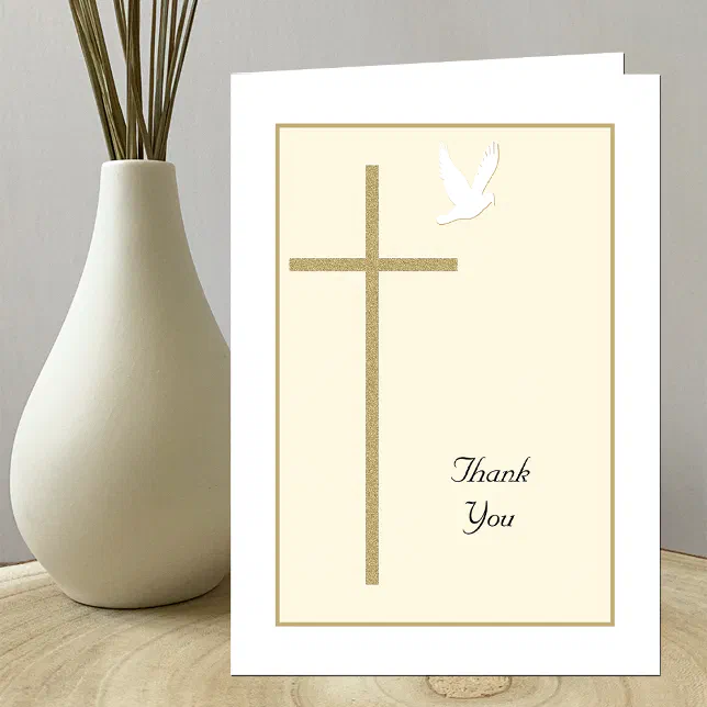 Cross Religious Christian Thank You Card | Zazzle