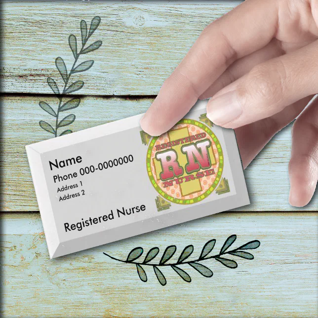 Cross RN Nurse Business Card | Zazzle