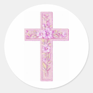 Rose Cross Stickers | Zazzle
