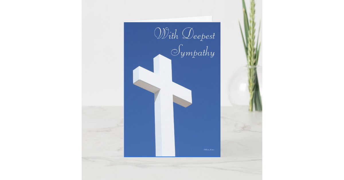 Cross Sympathy Card | Zazzle