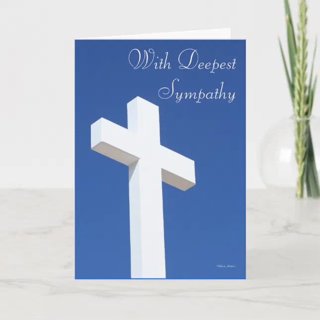 Cross Sympathy Card | Zazzle