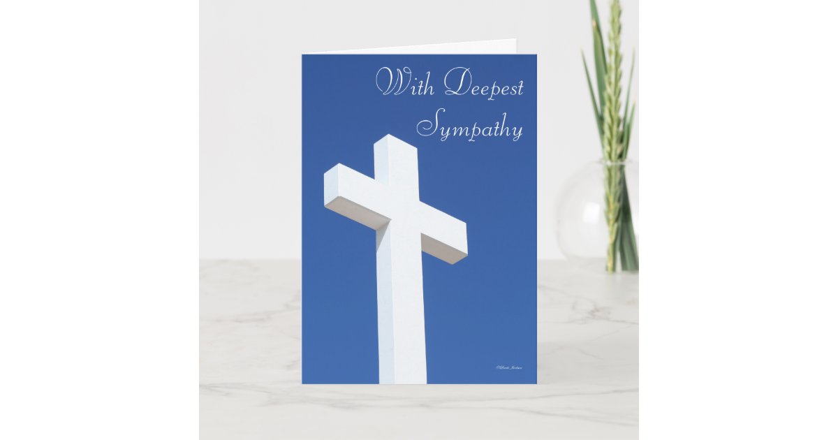 Cross Sympathy Card | Zazzle