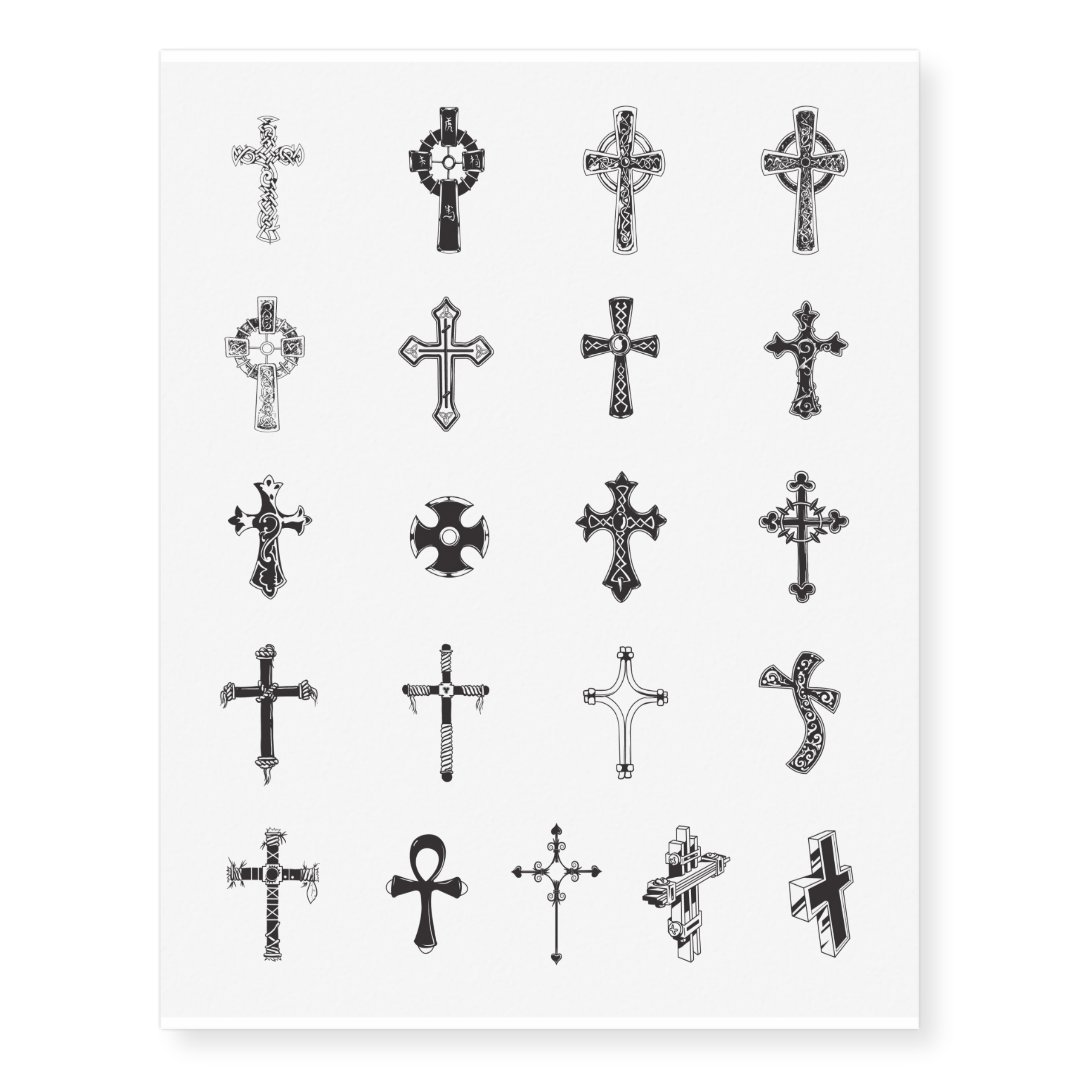 Cross Temporary Tattoo Body Art | Zazzle