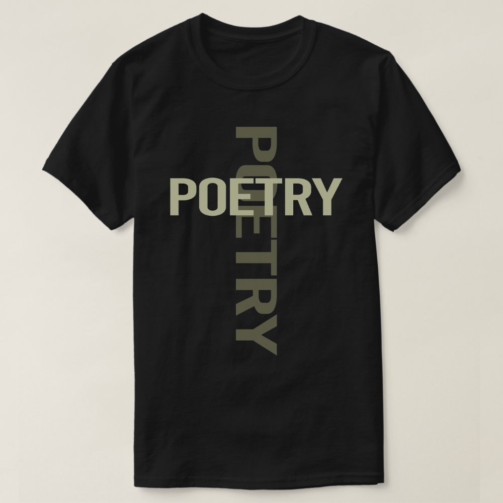 Cross Text Poetry Poem Poet T-Shirt