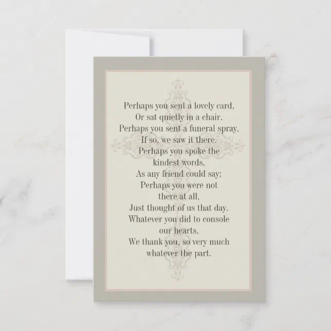 Cross Watermark Religious Bereavement Card | Zazzle