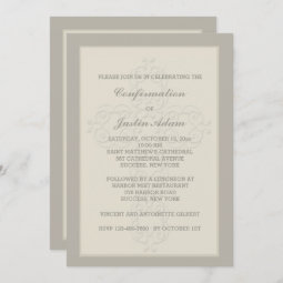 Cross Watermark Religious Invitation | Zazzle