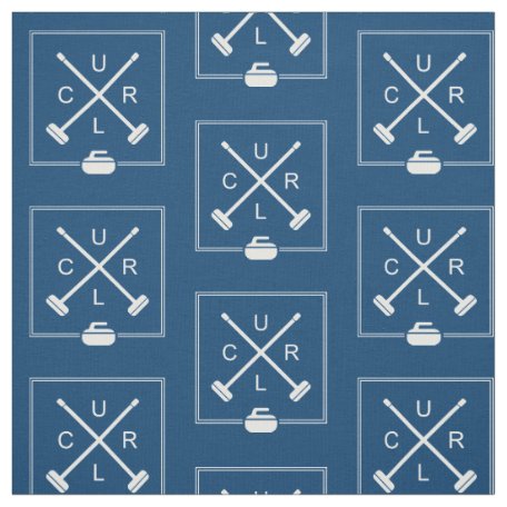 Curling Lingo Fabric - Red, White and Blue | Zazzle.com