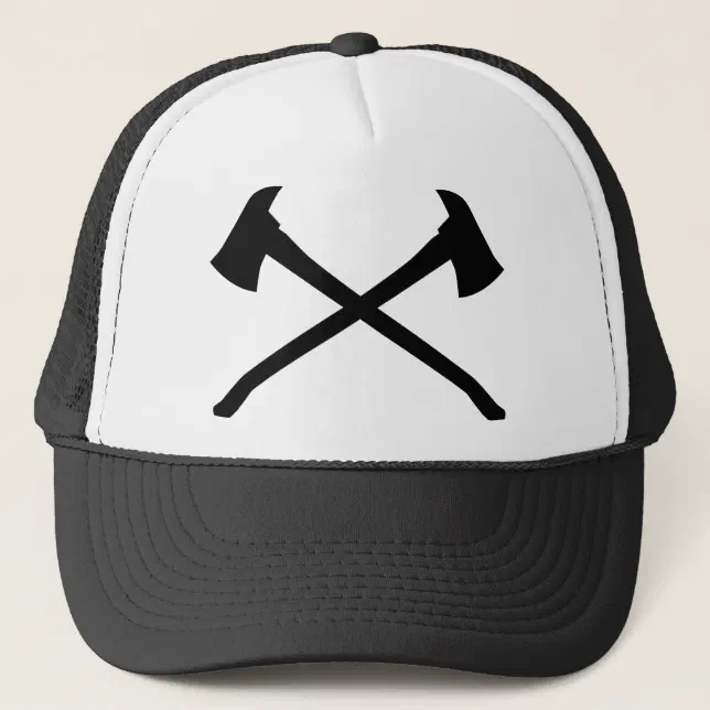 Crossed Fire Axe Trucker Hat | Zazzle