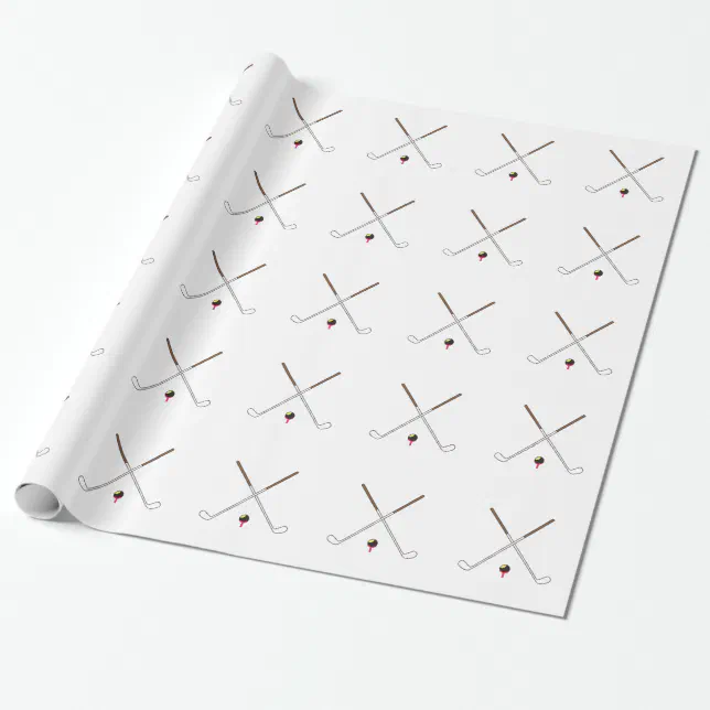Crossed Golf Clubs Wrapping Paper | Zazzle
