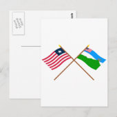 Crossed Liberia and Grand Gedeh County Flags Postcard | Zazzle