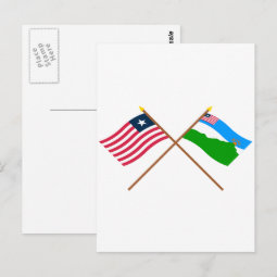 Crossed Liberia and Grand Gedeh County Flags Postcard | Zazzle