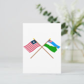 Crossed Liberia and Grand Gedeh County Flags Postcard | Zazzle