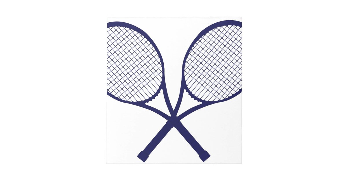 Crossed Rackets Silhouette Notepad | Zazzle
