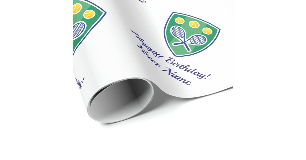 Crossed tennis rackets sports Birthday or Holiday Wrapping Paper | Zazzle