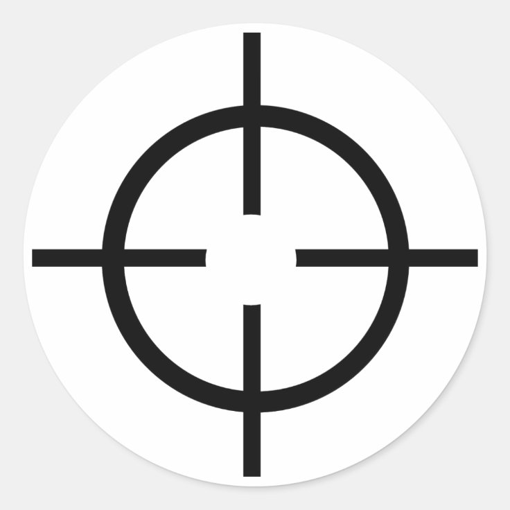 Crosshairs Classic Round Sticker | Zazzle