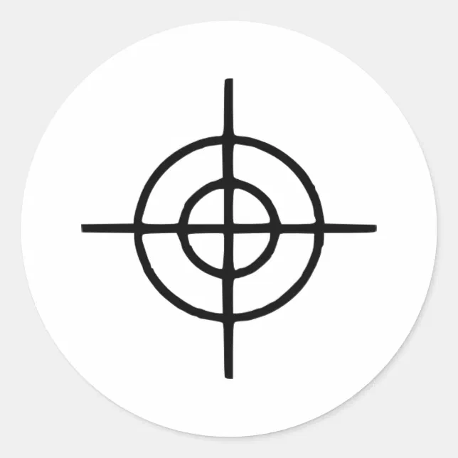 Crosshairs - Gun Classic Round Sticker | Zazzle
