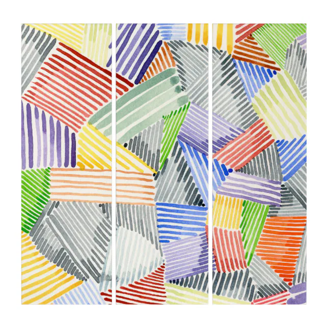 Crosshatch Quilt I Triptych | Zazzle