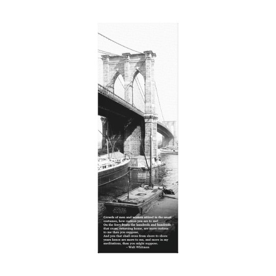 Crossing Brooklyn Ferry Walt Whitman Canvas Print | Zazzle.com