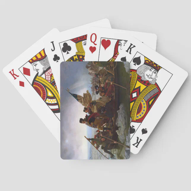 Crossing Delaware 1776: General George Washington Poker Cards | Zazzle