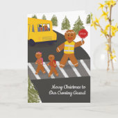 Crossing Guard Christmas Winter Thank You Card | Zazzle