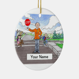 Crossing Guard - Male Ceramic Ornament | Zazzle