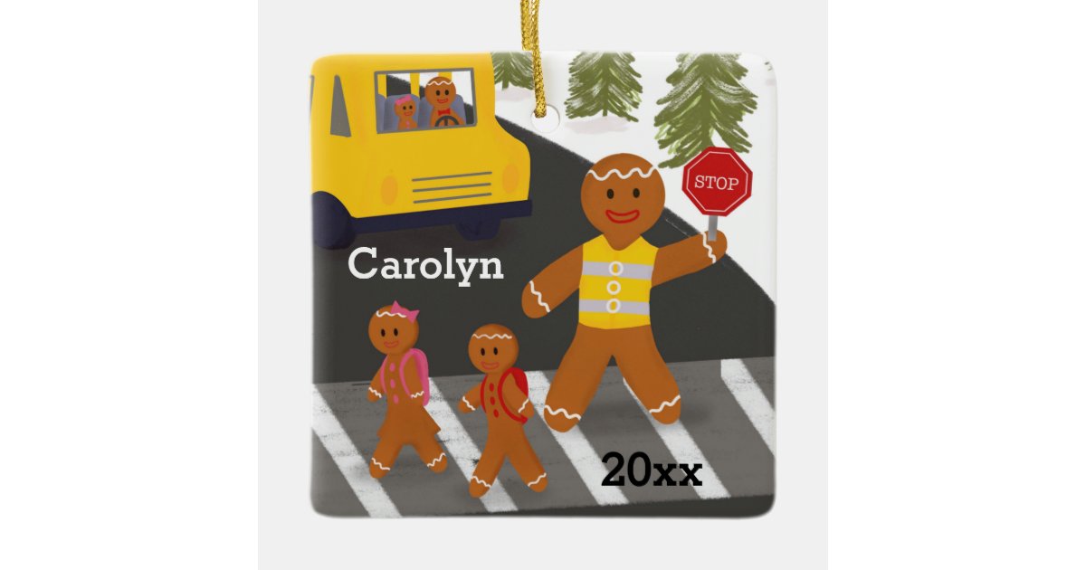 Crossing Guard Personalized Crosswalk Attendant Ceramic Ornament | Zazzle