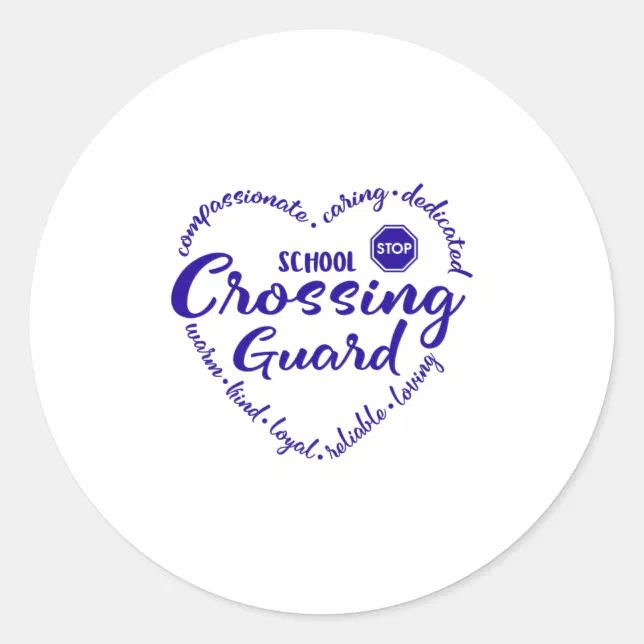 Crossing guard, school crossing guard classic round sticker | Zazzle