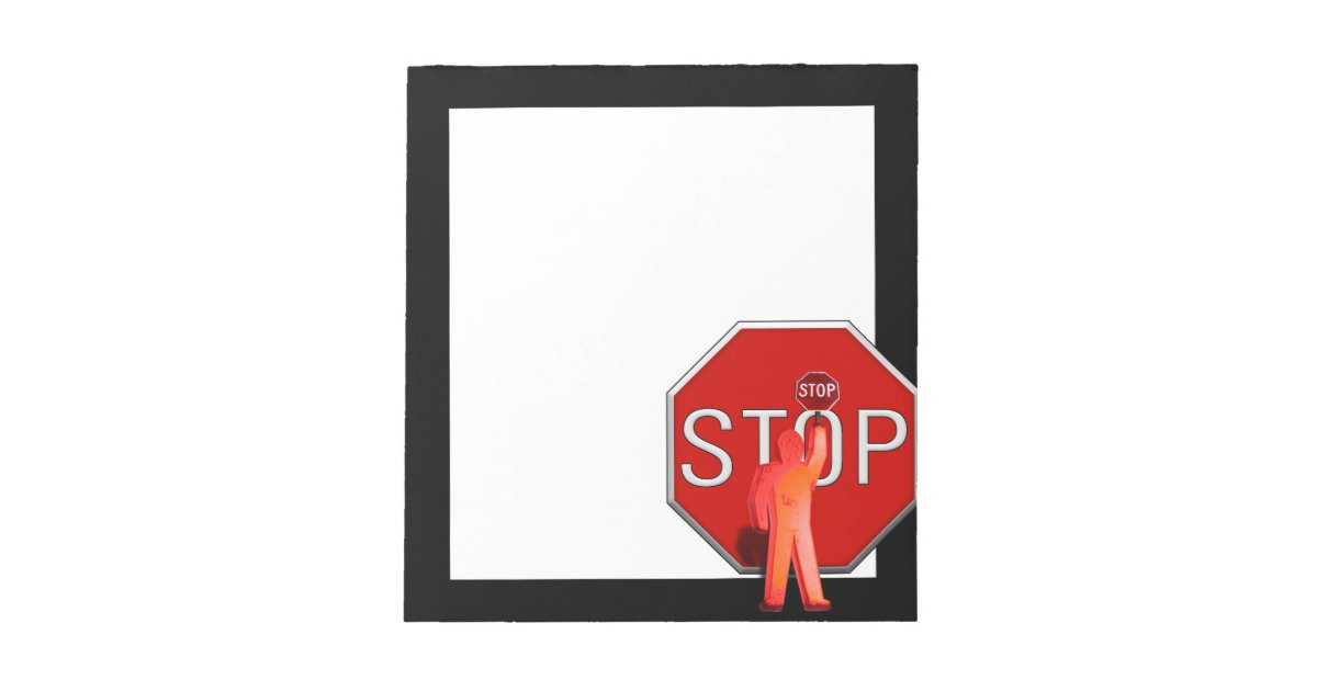 Crossing Guard with Stop Sign Notepad | Zazzle