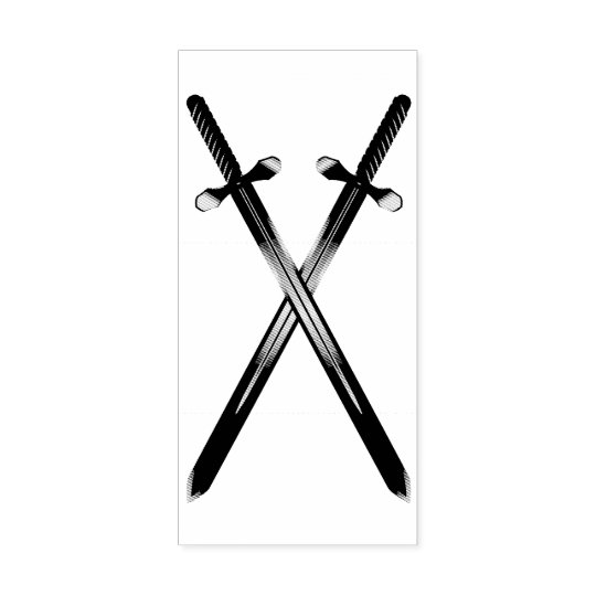 Crossing Swords Vertical Rubber Stamp | Zazzle.com