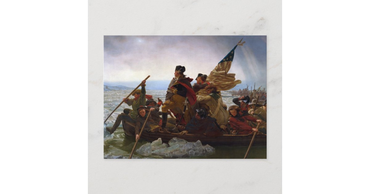 Crossing the Delaware River, George Washington Postcard | Zazzle