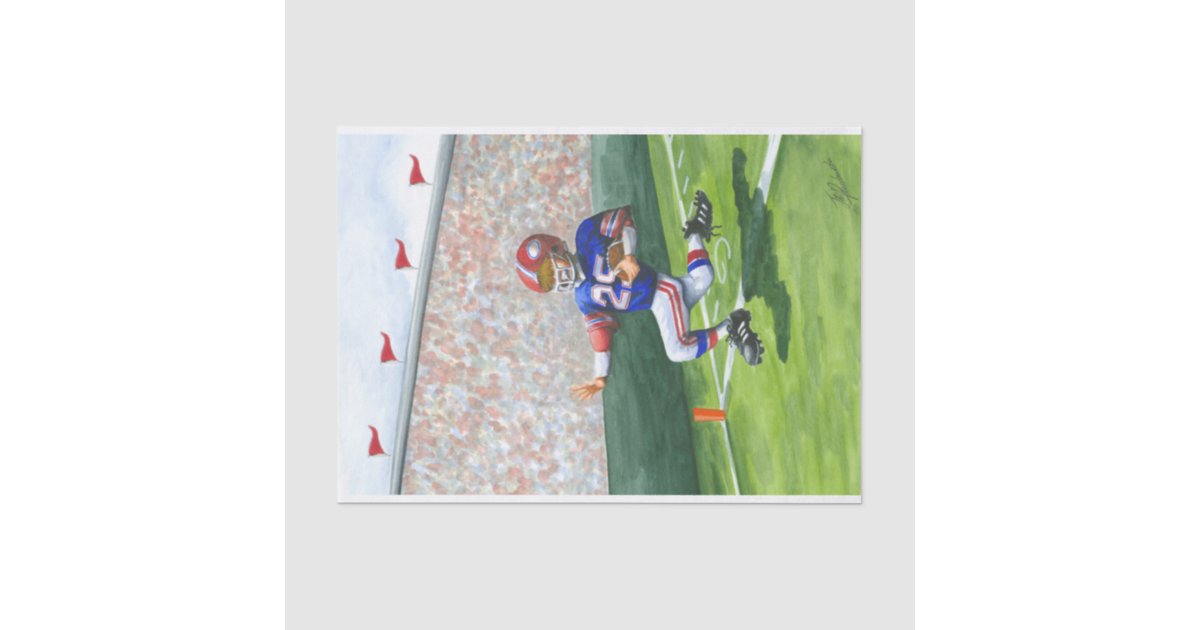 Crossing the Goal Line for a Touchdown Tissue Paper | Zazzle