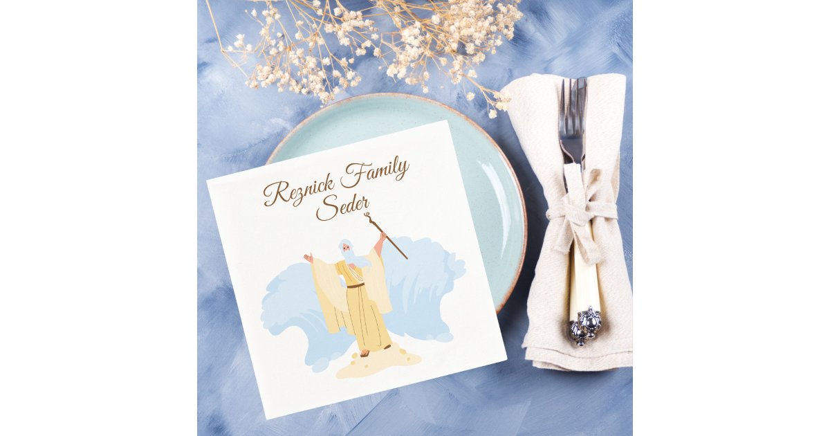 Crossing the Red Sea Jewish Passover Seder Napkins | Zazzle