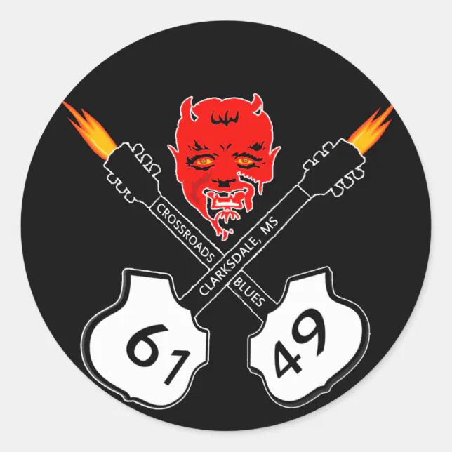 Crossroads Blues Devil Sticker | Zazzle