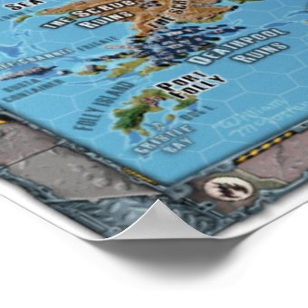 Crossroads Region Gazetteer Map Poster | Zazzle