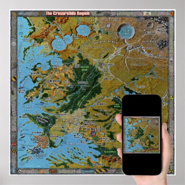 Crossroads Region Gazetteer Map Poster | Zazzle