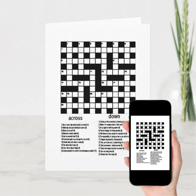 CROSSWORD GREETING CARD | Zazzle
