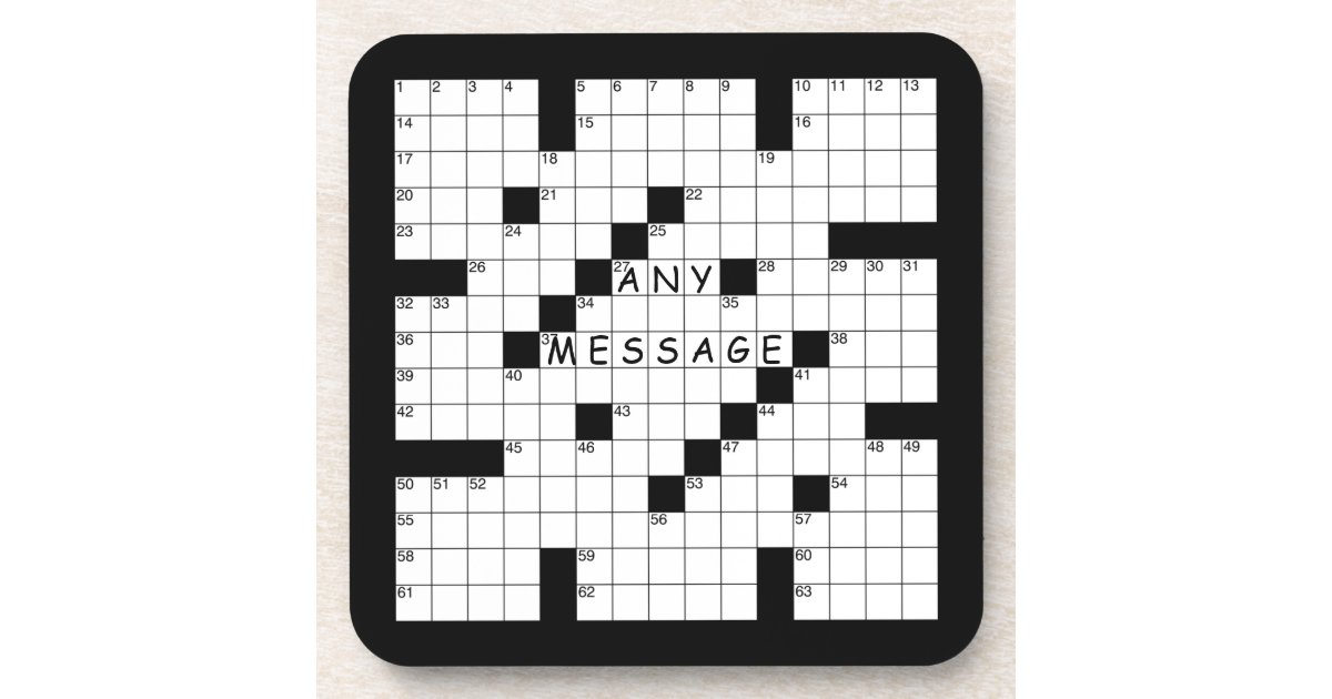 Crossword Puzzle Beverage Coaster | Zazzle Crossword Puzzle Beverage Coaster | Zazzle