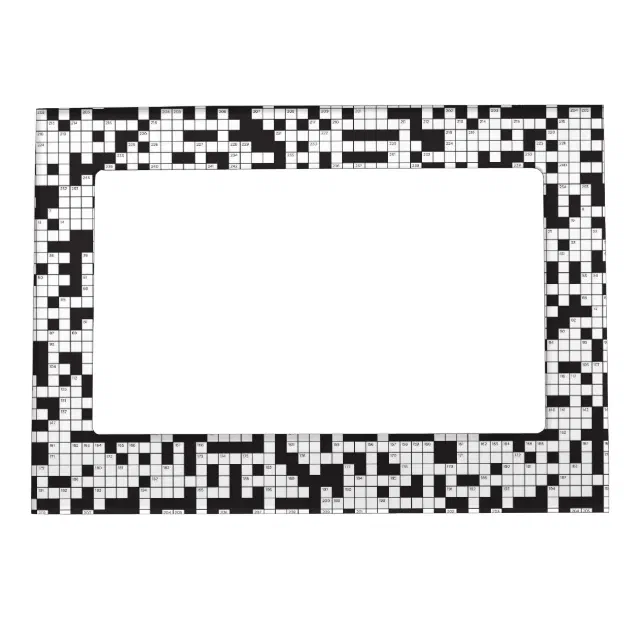 Crossword Puzzle Magnetic Frame | Zazzle