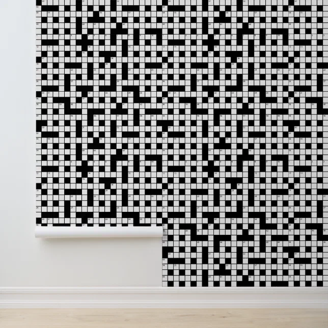 Crossword Puzzle Novelty Fun Whimsical Pattern Wallpaper | Zazzle