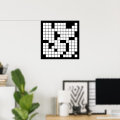 CROSSWORD PUZZLE PATTERN GRAPHICS GAMES FUN WORDS POSTER | Zazzle