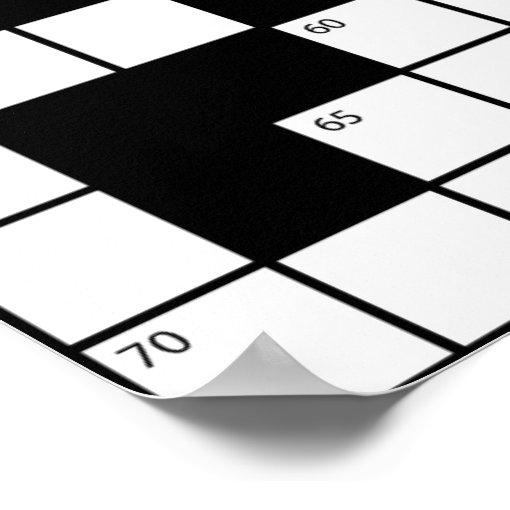 Crossword Puzzle Poster | Zazzle