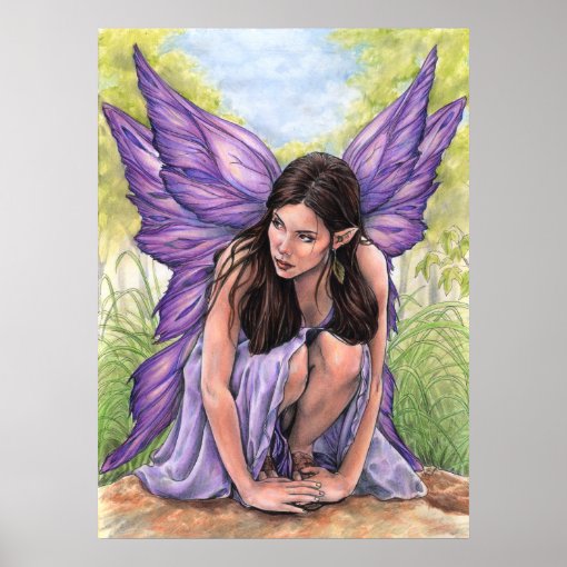 Crouching Fairy Poster | Zazzle