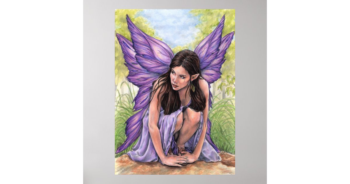 Crouching Fairy Poster | Zazzle