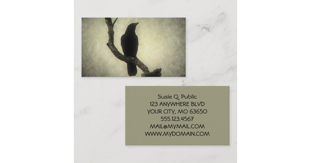 Crow Business Card | Zazzle