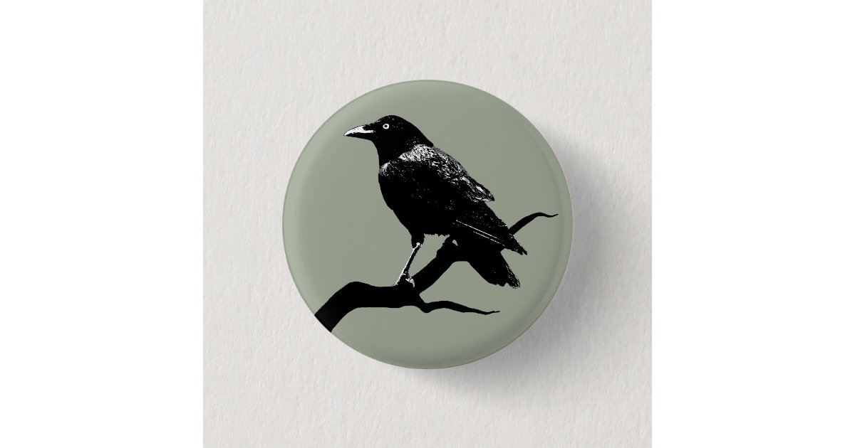 Crow Button | Zazzle