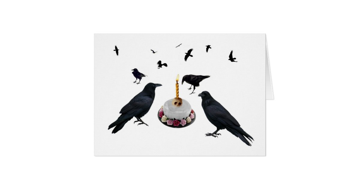 Crow Cake Card | Zazzle