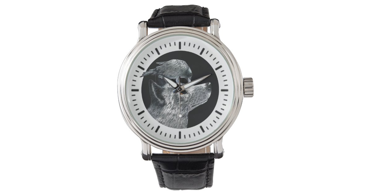 Crow & Cattledog Watch | Zazzle