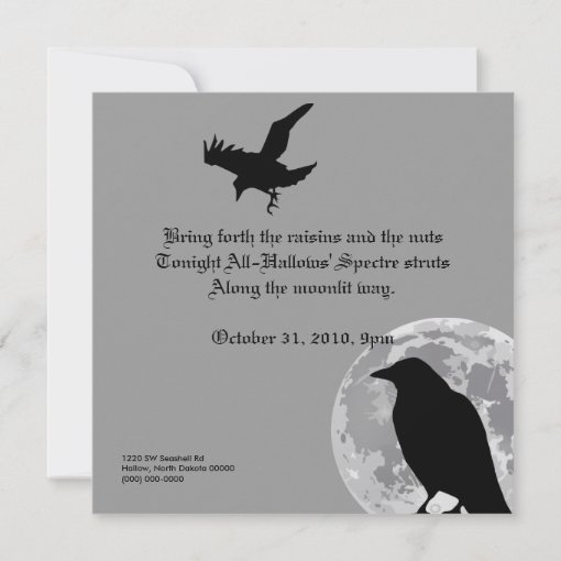 Crow Dance Halloween Party Invitation | Zazzle