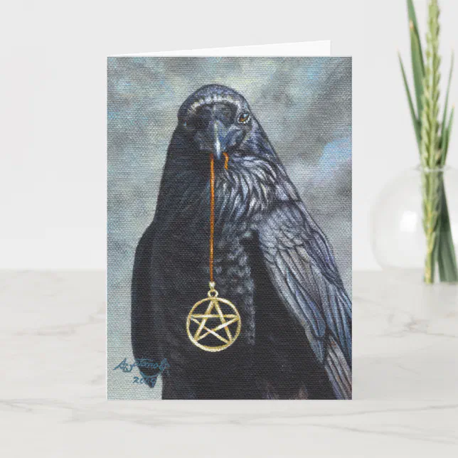 Crow Pentacle Card | Zazzle