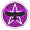 Crow Pentacle - Purple Classic Round Sticker | Zazzle